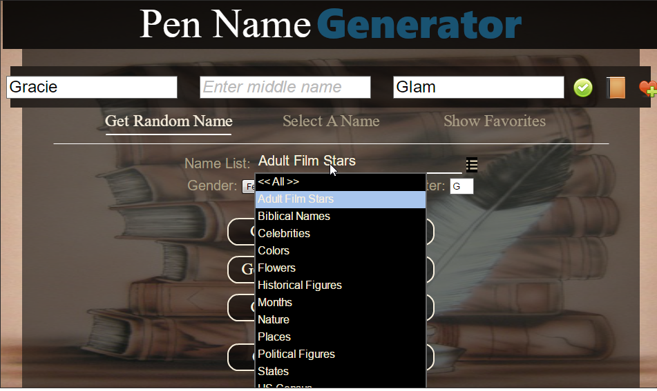 Pen Name Generator Work1099 Pen Name Generator Work1099
